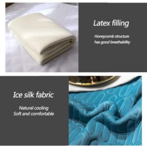 Cooling Mat with Pillowcase, Foldable Folding Summer Ice Silk Emulsion Cover, Chill Mattress Gel Pad Comfortably Cool Bed Cover,A-150195