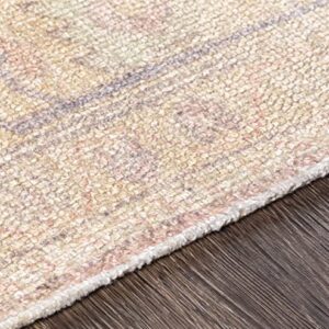 Hauteloom Holliday Living Room, Bedroom Area Rug - Traditional - Blue, Beige, Orange - 5' x 7'6"