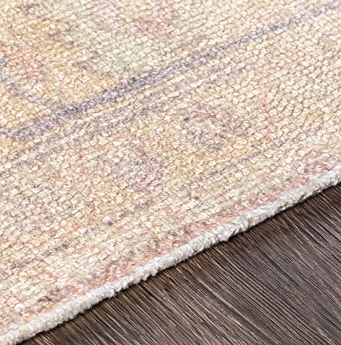 Hauteloom Holliday Living Room, Bedroom Area Rug - Traditional - Blue, Beige, Orange - 5' x 7'6"