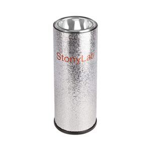 stonylab dewar flask, cylindrical form borosilicate glass dewar flask with aluminum base, 210mm interior depth and 70mm interior diameter for laboratory, 665ml