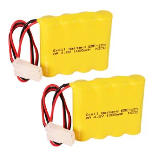 (2-pack) emergency lighting/exit lighting/fire exit sign/fire exit light battery fits and replace custom-123, bel-123, anic0546, lithonia 277elnf, lithonia elb-4865n, lithonia elb4865n, lesb1r