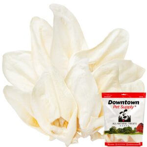 downtown pet supply - cow ears for dogs - dog treats made in usa - dog dental treats & rawhide-free dog chews - joint support with chondroitin, protein, vitamins & minerals - baked - 9-12 in - 5 pack