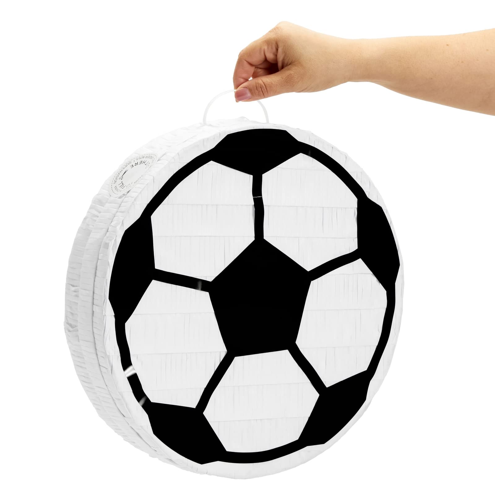 BLUE PANDA Soccer Ball Pinata for Sports Themed Birthday Party Decorations, Small (12.6 x 3.0 x 12.6 Inches)