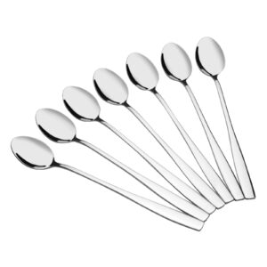 bringer stainless steel long handle iced tea spoons, cocktail stirring spoons set, pack of 12