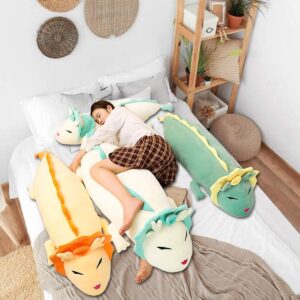 Hofun4U Dragon Plush Pillow, 57 Inch Dragon Stuffed Animals, Christmas Birthday Gift for Adults Kids Girls Boys