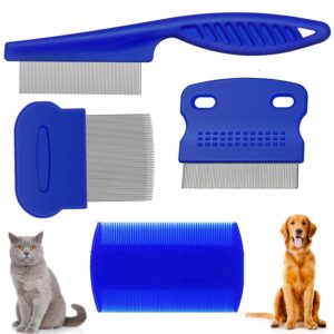 weback best flea comb for cats and dogs set