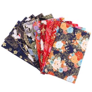 pretyzoom 10pcs cotton fabric sheets quilting sewing fabrics japanese style flower printed fabric patchwork for diy craft sewing scrapbooking clothing 20x25mm