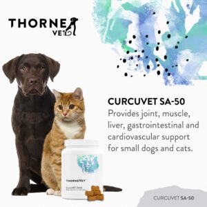 ThorneVet CurcuVET-SA50 – Joint, Muscle, Liver & GI Support for Small Dogs & Cats, 90 Soft Chews