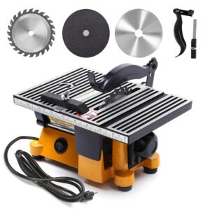 4" 60w mini table saw top cut off miter saw for precision cut metal wood frame molding