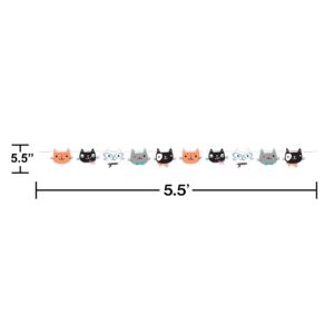 Kitty Cat Birthday Party Supplies - Plates Napkins Banner Bundle (49 Piece)