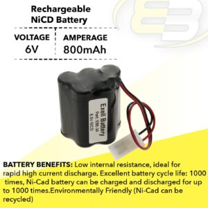 (3-Pack) Emergency/Exit Lighting Battery Fits and Replaces NIC0099, Lithonia ENB06006, Prescolite E1875-01-00E82082100ENB06006, Sanyo 100502SE, Schlumberger TU89UNIGUNVISUAL Reader