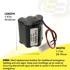 (3-Pack) Emergency/Exit Lighting Battery Fits and Replaces NIC0099, Lithonia ENB06006, Prescolite E1875-01-00E82082100ENB06006, Sanyo 100502SE, Schlumberger TU89UNIGUNVISUAL Reader