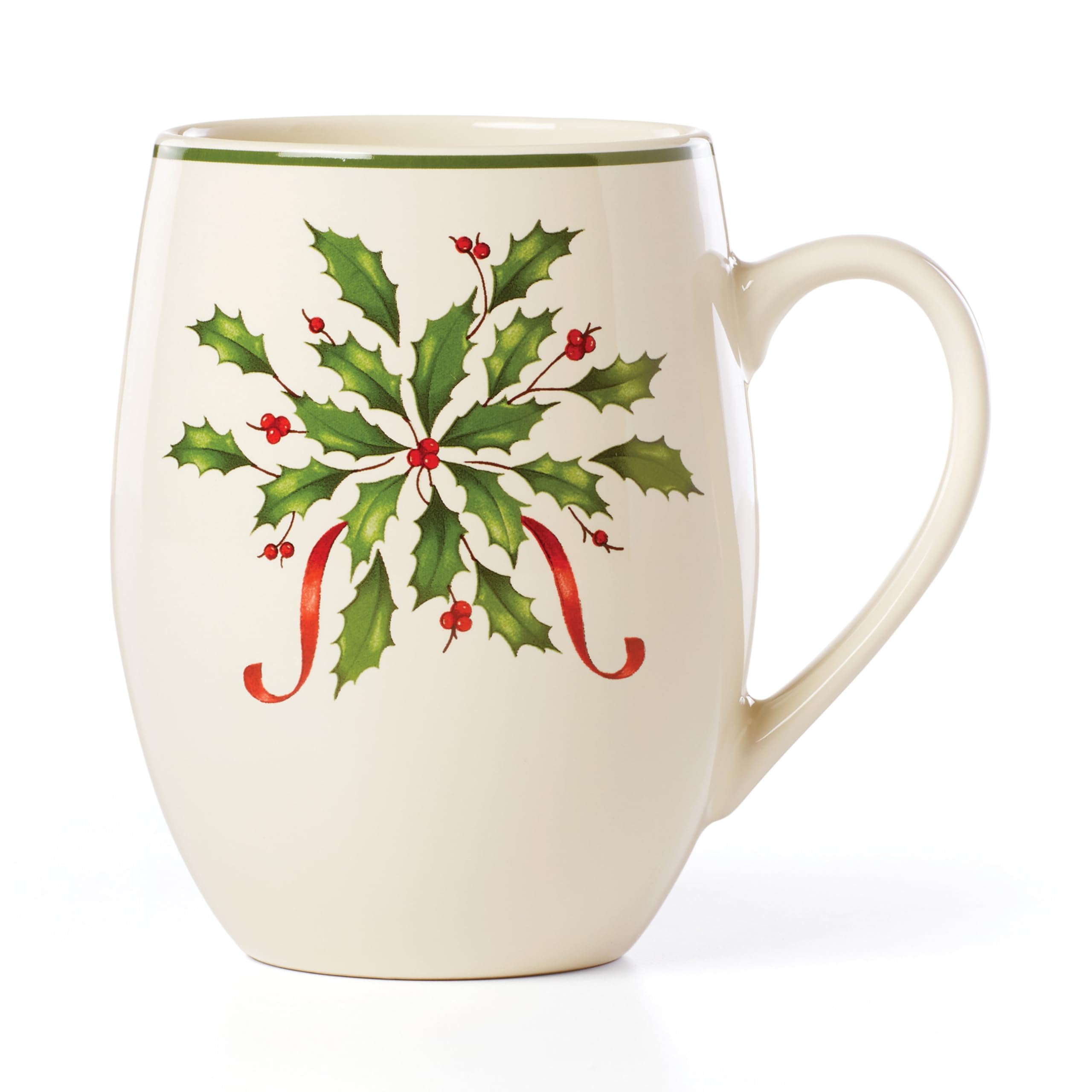 Lenox Holiday Cocoa Mug, 1 Count (Pack of 1), Red & Green