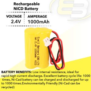 (2-Pack) Emergency/Exit Lighting Battery Fits and Replaces Custom-179 Custom179 BEL-179 BEL179 Exitronix 10010036 Exitronix 10010034 P/N6200RP 6200RP 6200 RP