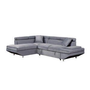 lexicon estelle sectional sofa bed, gray