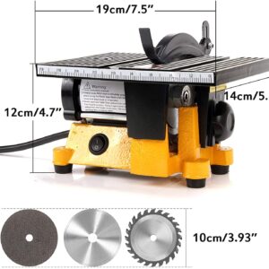 4" 60W Mini Table Saw Top Cut Off Miter Saw for Precision Cut Metal Wood Frame Molding