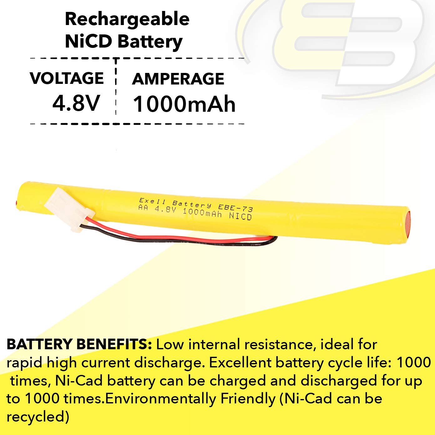 (5-Pack) Emergency/Exit Lighting Battery Fits and Replaces Atlite 24-4008, ALAP3305, Teig 24Y4008