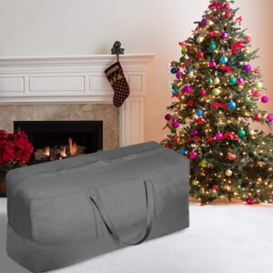 Vailge Storage Bag, 60Lx20Wx28H, Grey, Synthetic Fabric with Waterproof Coating, Zipper, Outdoor Furniture Cushion and Cover Storage Protection, 50 pounds Load Capacity