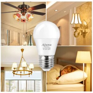 Ajuns LED Bulb 3W Equivalent 25 Watt Light Bulbs，120V Ceiling Fan Light Bulbs Table Lamp Bulb Warm White 2700K LED Energy Saving Bulb E26 Base, Suitable for Home 4 Pack