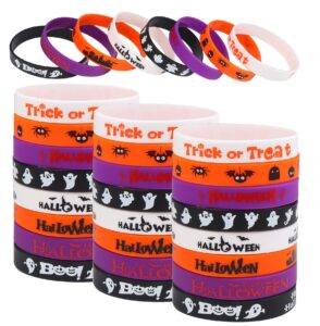 diyasy halloween silicone wristbands,40 pcs rubber bracelets halloween party favor trick or treat gifts and goodie bag fillers