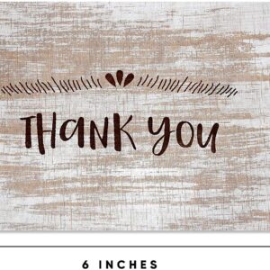 TOROS store 30 Pack Thank You Cards Set with Kraft Envelopes - Rustic Style Paper Cards - Thank you Cards 5 of Each Design - Perfect for Baby Shower Wedding Birthday Party Graduation