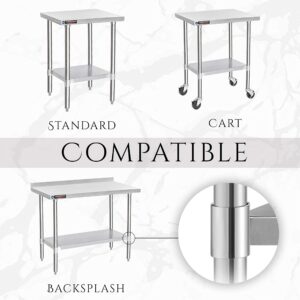 Galvanized Under Shelf for Work Tables - DuraSteel Extra Adjustable Lower Shelf for 24" x 36" Stainless Steel and Wooden Worktables - Fits for use in Restaurant, Warehouse, Home, Kitchen, Garage