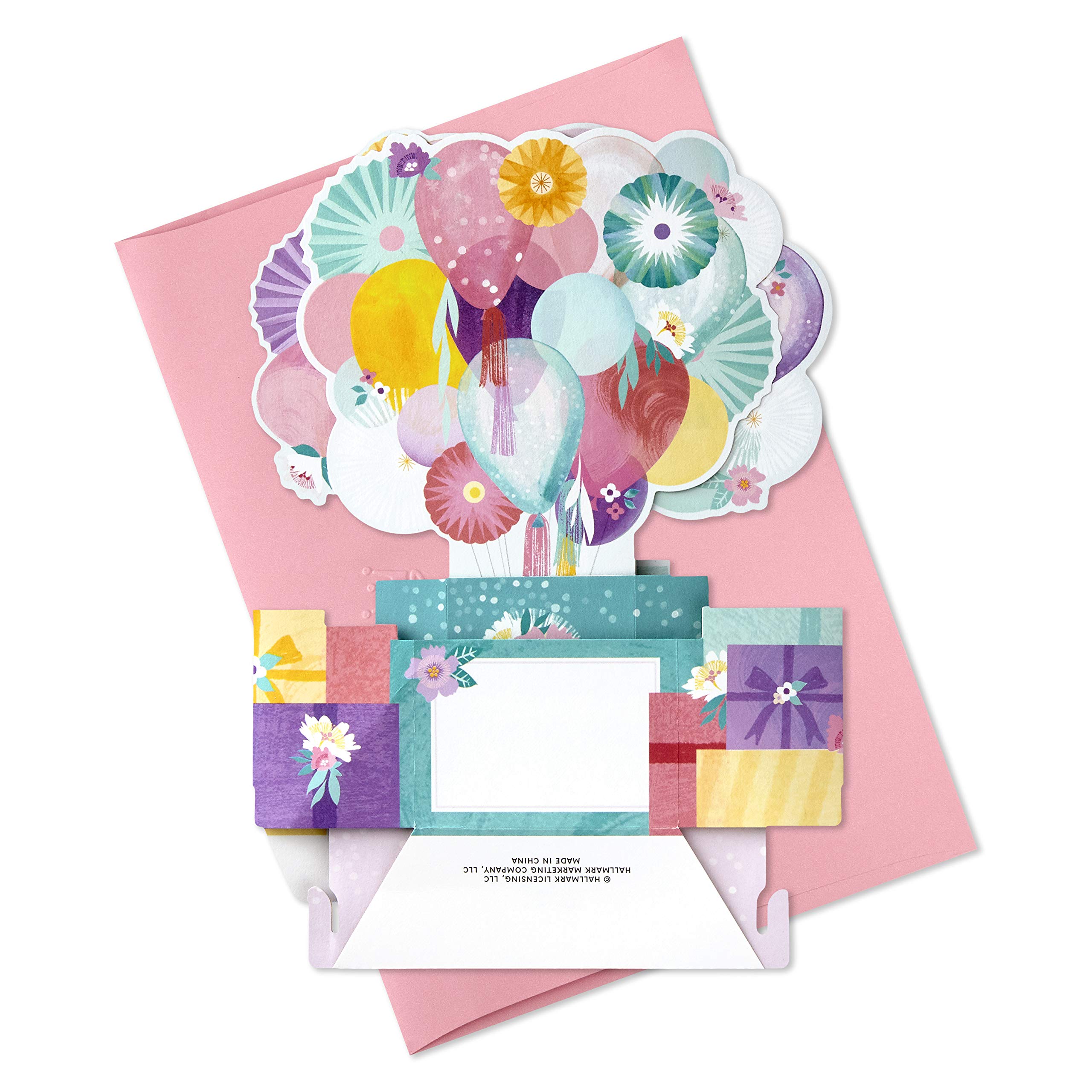 Hallmark Paper Wonder Pop Up Birthday Card for Women (Flower Balloons)