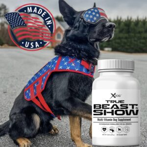 True Beast in Show Muscle Multivitamin for Dogs (Veterinarian Formulated): Vitamins, Minerals, Antioxidants, Digestive Enzymes, Fatty Acids, Amino Acids and Trace Minerals.