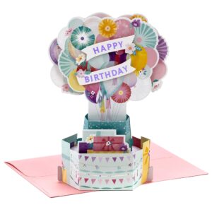 hallmark paper wonder pop up birthday card for women (flower balloons)