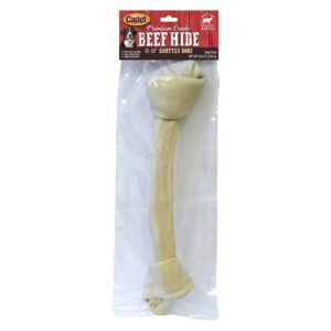 cadet beef hide knotted dog chews bag 12-13"