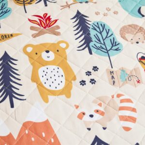 Quilt Set Queen Bedspread Coverlet Kids Queen Quilts Cartoon Bear Quilt Bedding Kids Quilt Bedspread Forest Animal Bear Print Kids Quilt Collection Home Lightweight Bedding Reversible Boys Coverlet