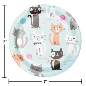 Kitty Cat Birthday Party Supplies - Plates Napkins Banner Bundle (49 Piece)