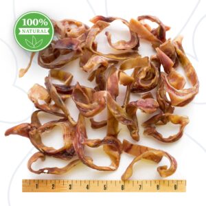 Super Can Pig Ears Slivers for Dogs 1LB - All Natural Dog Chews - Long Lasting Treats Small Medium Large Dogs - Rawhide Free & High Protein - Low Fat, Odor Free, Grain Free - Supports Dental Health