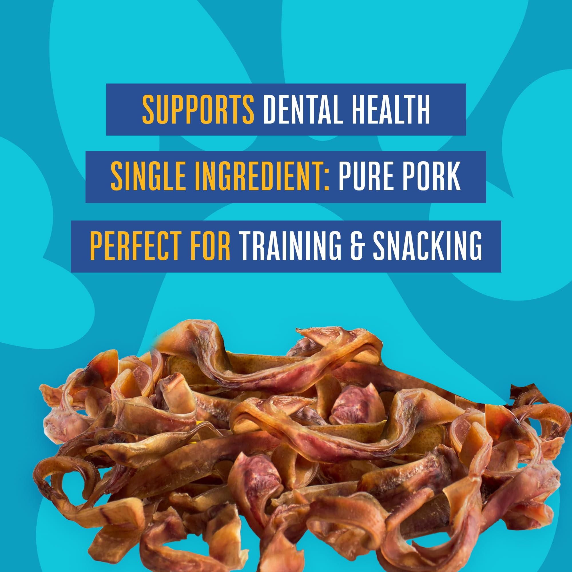 Super Can Pig Ears Slivers for Dogs 1LB - All Natural Dog Chews - Long Lasting Treats Small Medium Large Dogs - Rawhide Free & High Protein - Low Fat, Odor Free, Grain Free - Supports Dental Health