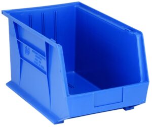 quantum storage systems k-qus260bl-2 2-pack ultra-stack and hang bins, 18" x 11" x 10", blue