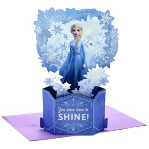 hallmark paper wonder disney princess frozen pop up birthday card (born to shine)