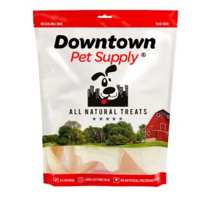 Downtown Pet Supply - Cow Ears for Dogs - Dog Treats Made in USA - Dog Dental Treats & Rawhide-Free Dog Chews - Joint Support with Chondroitin, Protein, Vitamins & Minerals - Baked - 9-12 in - 5 Pack