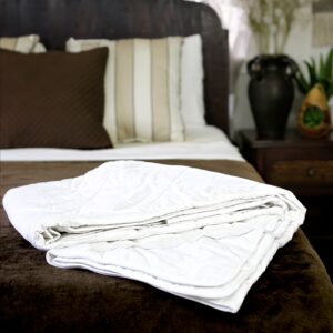 silk bedding direct. premium pure mulberry silk-filled mattress topper. queen, 80" x 60". for health, hygiene and beauty.