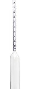 ASTM 2H Hydrometer 9/21 API, 0.1 Div. 330mm lgth. Supplied with NIST Traceable, ISO/IEC 17025 accredited Report of Calibration at 3 Test Points per ASTM E-100 & ASTM E-126 Specifications.