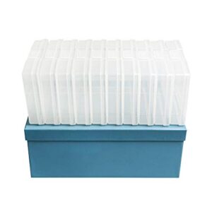 novelinks Photo Case 4" x 6" Photo Storage Box - 10 Inner Picture Storage Container Photo Organizer Case Picture Box Storage Photo Craft Keeper (Sky Blue)