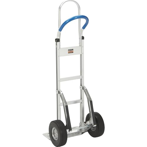 Strongway Continuous Handle Aluminum Hand Truck/Stair Skid Moving Dolly - 660-Lb. Capacity, 18in. Wide Toe Plate, 10in. Polyurethane Wheels, 54in. High