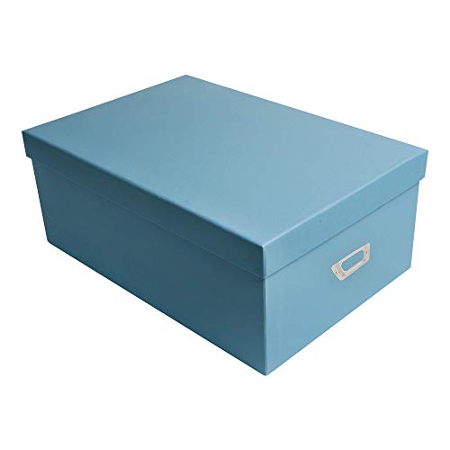 novelinks Photo Case 4" x 6" Photo Storage Box - 10 Inner Picture Storage Container Photo Organizer Case Picture Box Storage Photo Craft Keeper (Sky Blue)