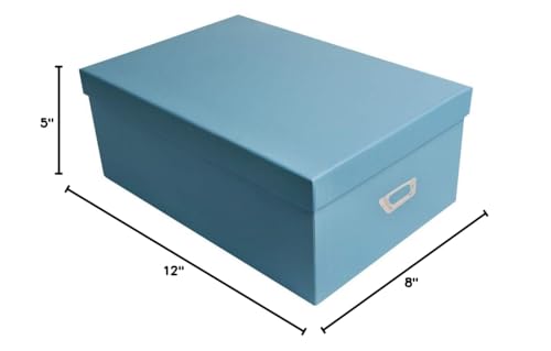 novelinks Photo Case 4" x 6" Photo Storage Box - 10 Inner Picture Storage Container Photo Organizer Case Picture Box Storage Photo Craft Keeper (Sky Blue)