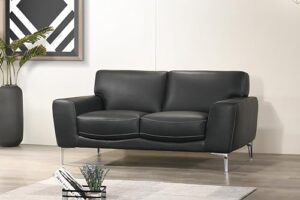 new classic furniture carrara loveseat, black