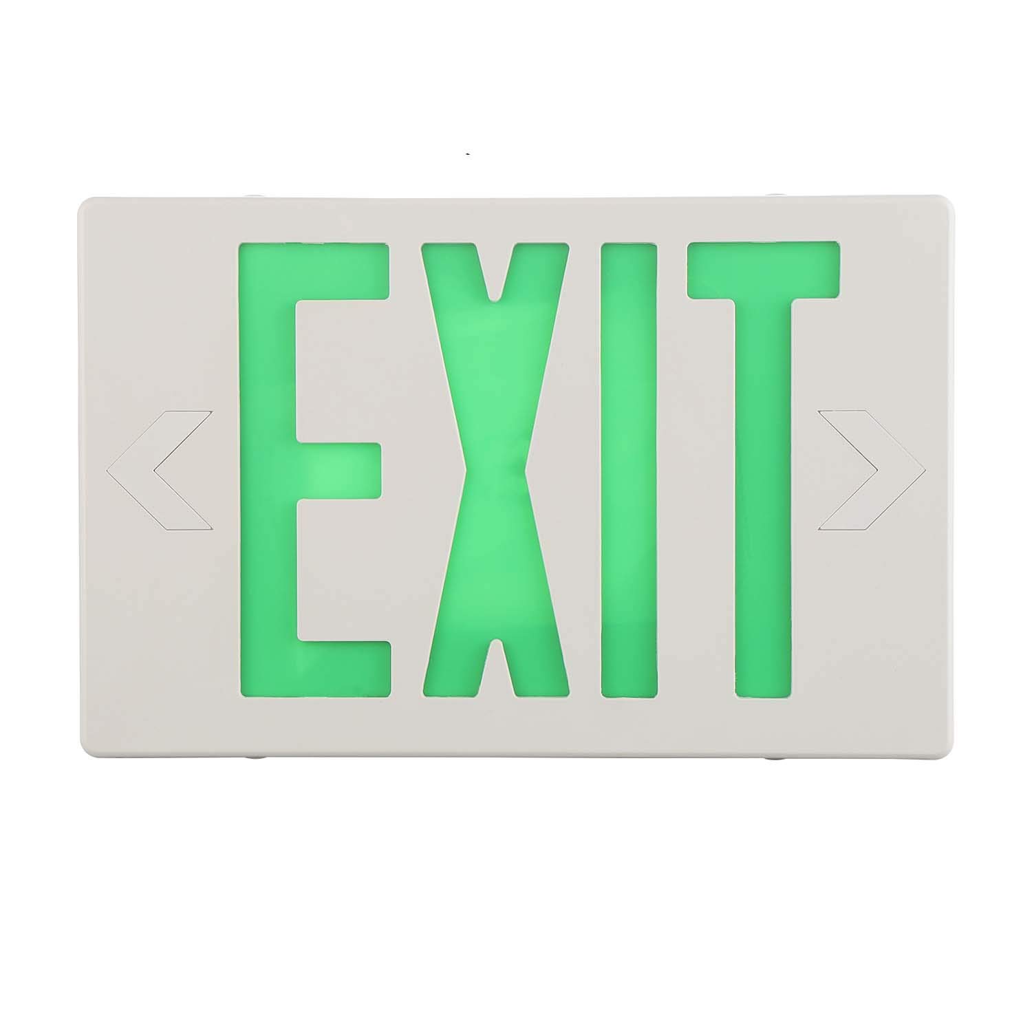 EXITLUX 1 Pack Green Led Emergency Exit Lights with Battery Backup-UL Listed 120V/227V Double Face- Exit Sign with Emergency Lights-Plug in Emergency Battery Lights