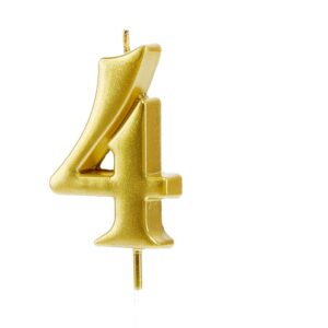 Mart 45th Birthday Candles,Gold Number 45 Cake Topper for Birthday Decorations