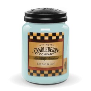 candleberry candles | sea salt & turf candle | best candles on the market | hand poured in the usa | highly scented & long lasting | large jar 26 oz.