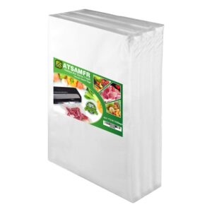 atsamfr 4mil 100 gallon size11x16inch vacuum sealer food bags with bpa free,heavy duty,great for vac storage or sous vide cooking