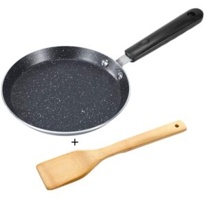 mokpi nonstick skillet crepe pan omelet pan pancake fry pan kitchen or camping cookware (10-inch, black)