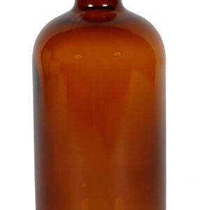 Vivaplex, 12, Amber, 16 oz Glass Bottles, with Lids